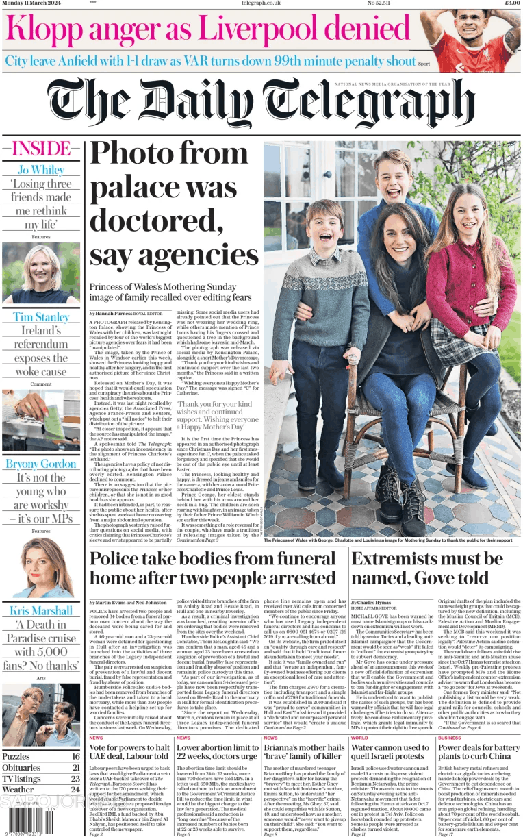 The Daily Telegraph (11 mar 2024) - Jornais e Revistas - SAPO.pt ...
