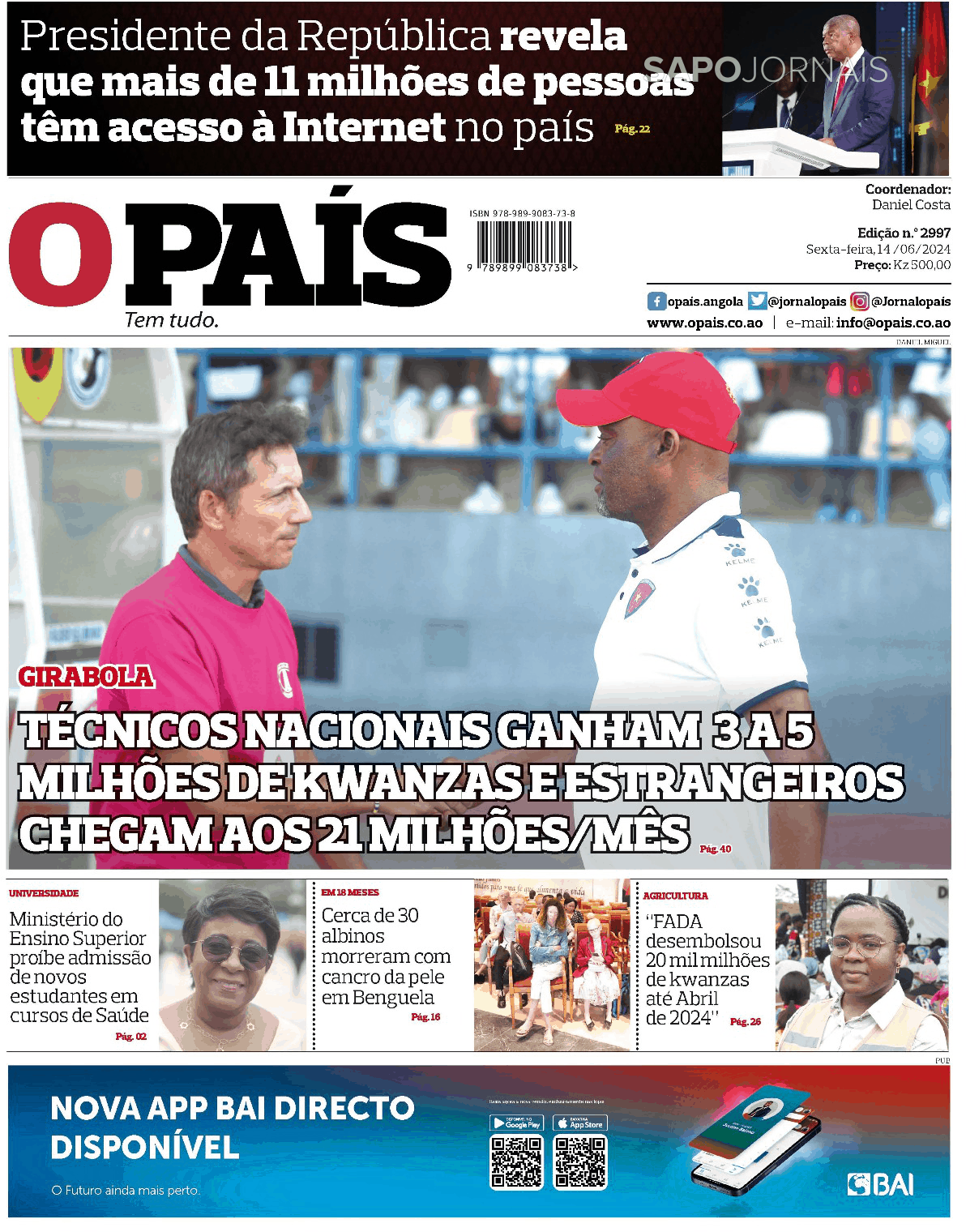 O País (14 jun 2024) - Jornais e Revistas - SAPO.pt - Última hora e ...