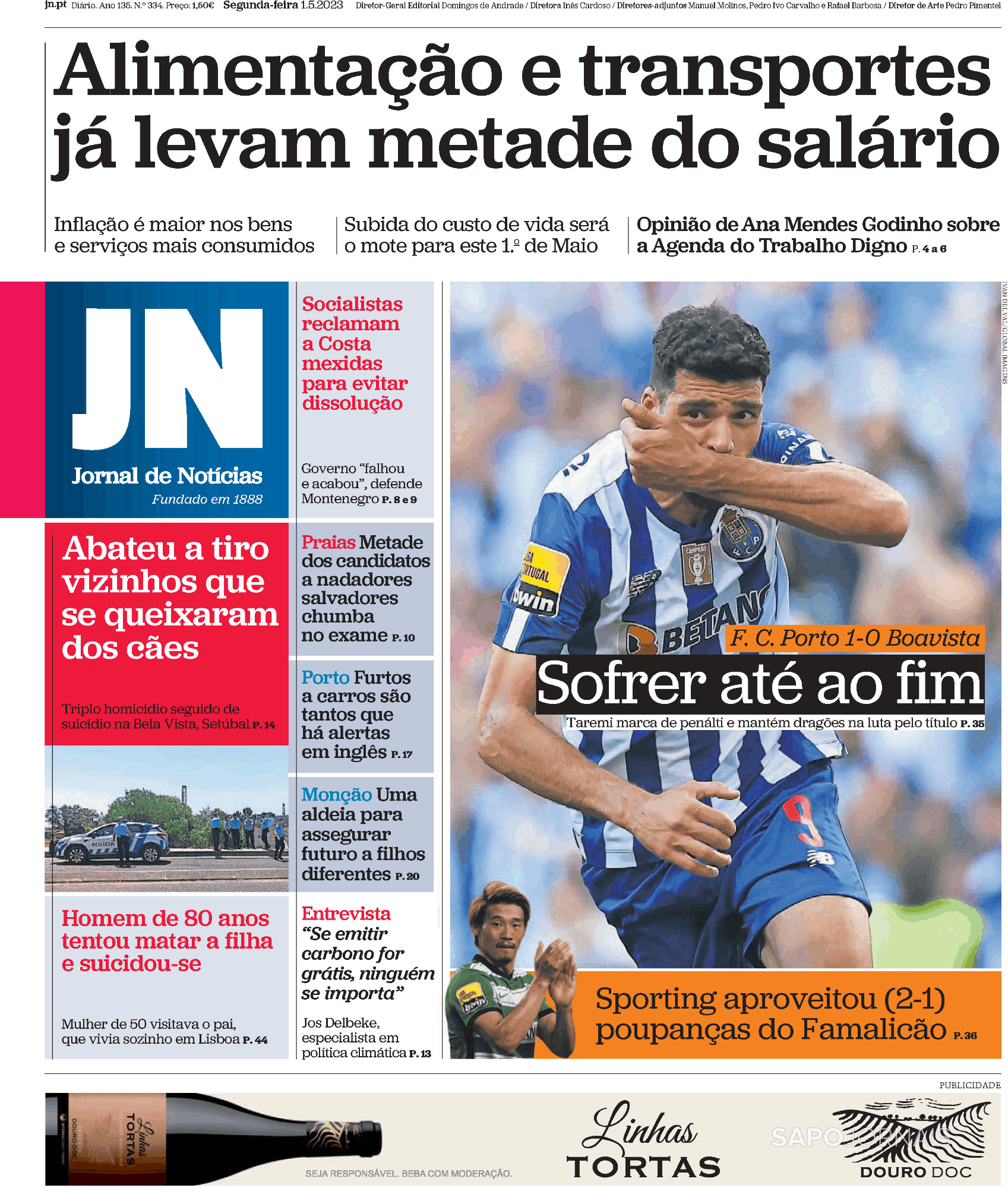 Jornal de Notícias (1 mai 2023) - Jornais e Revistas - SAPO.pt - Última ...