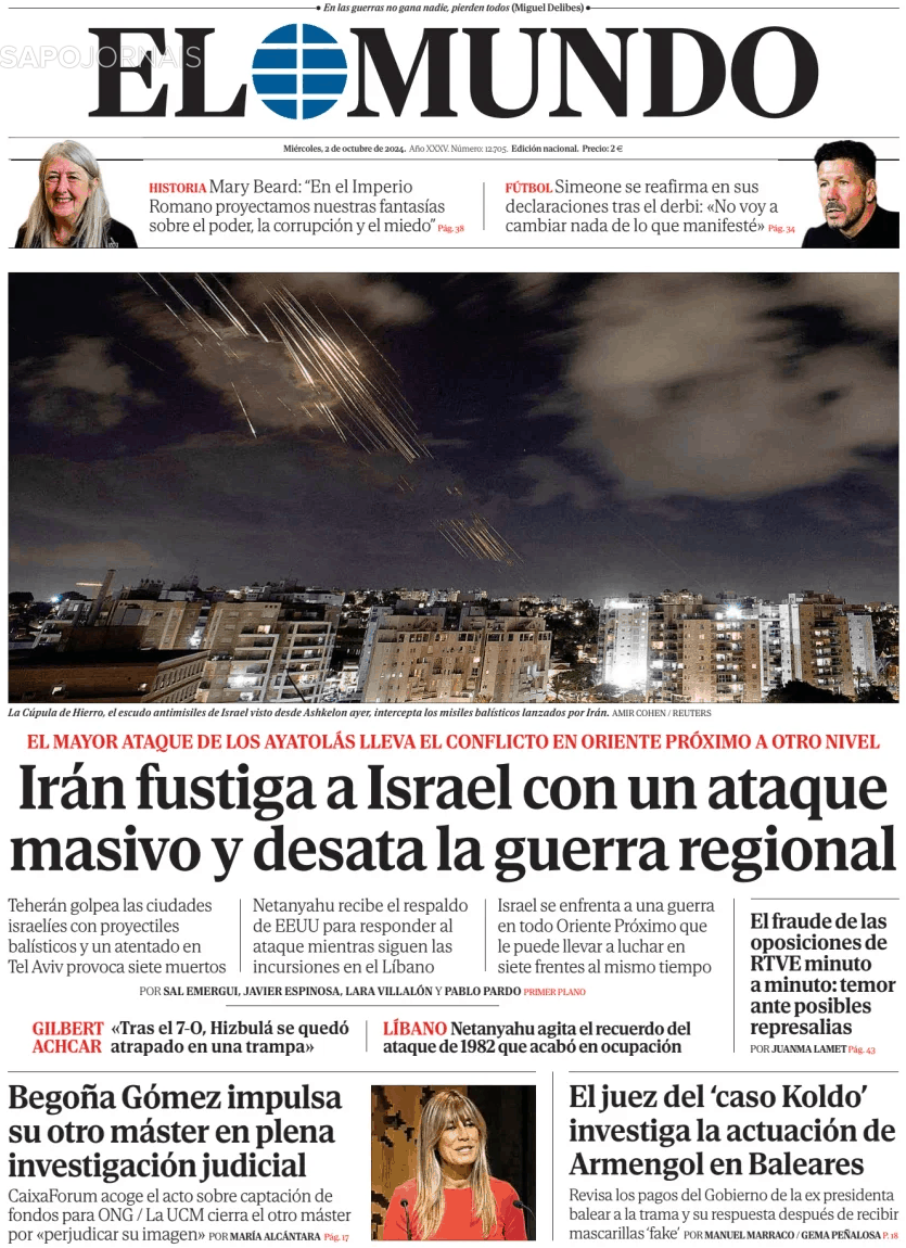 El Mundo (2 out 2024) - Jornais e Revistas - SAPO.pt - Última hora e ...
