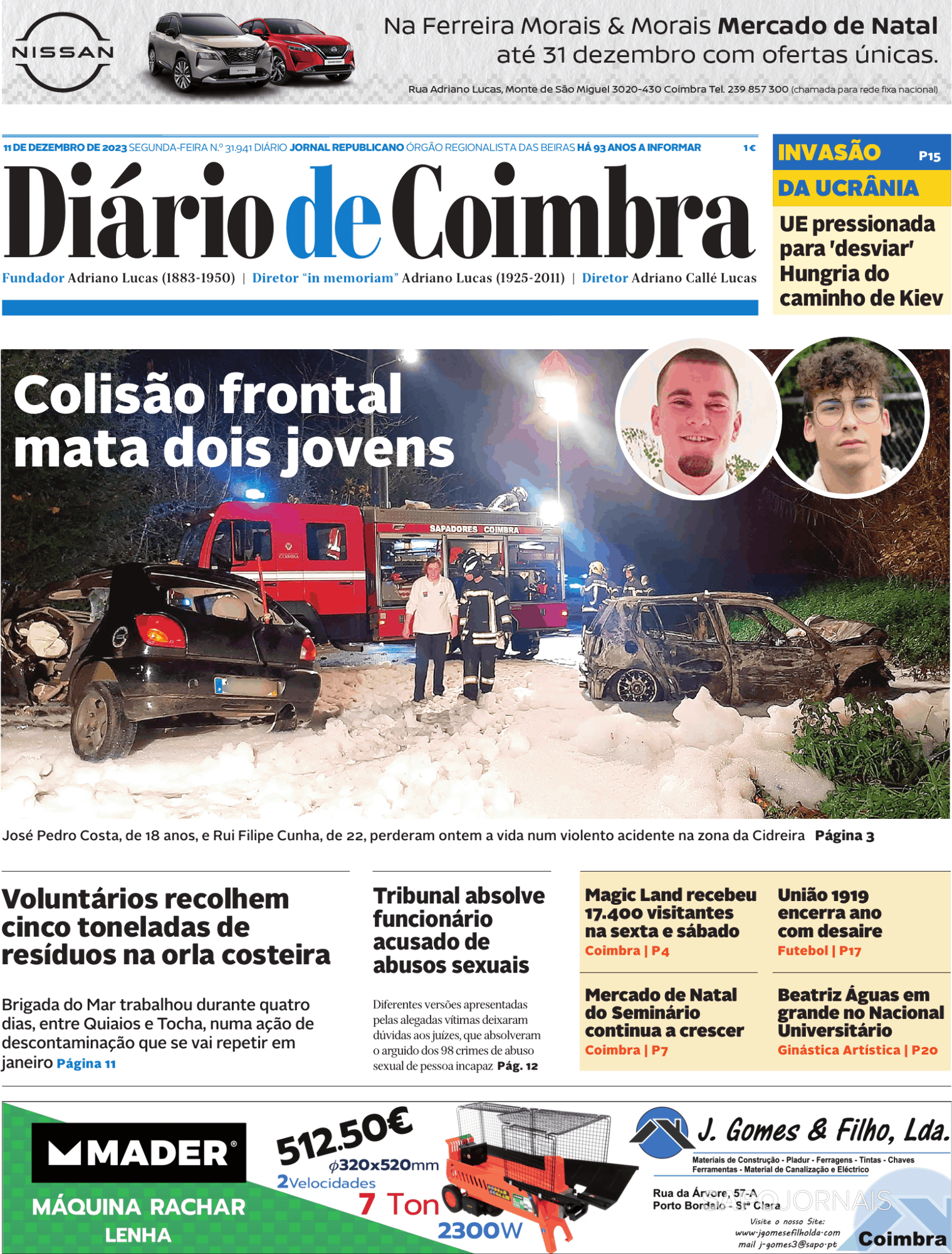Diário de Coimbra (11 dez 2023) - Jornais e Revistas - SAPO.pt - Última hora e notícias de hoje ...