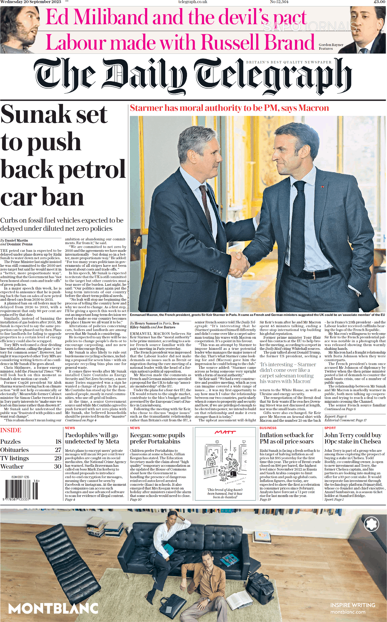 The Daily Telegraph (20 set 2023) - Jornais e Revistas - SAPO.pt ...
