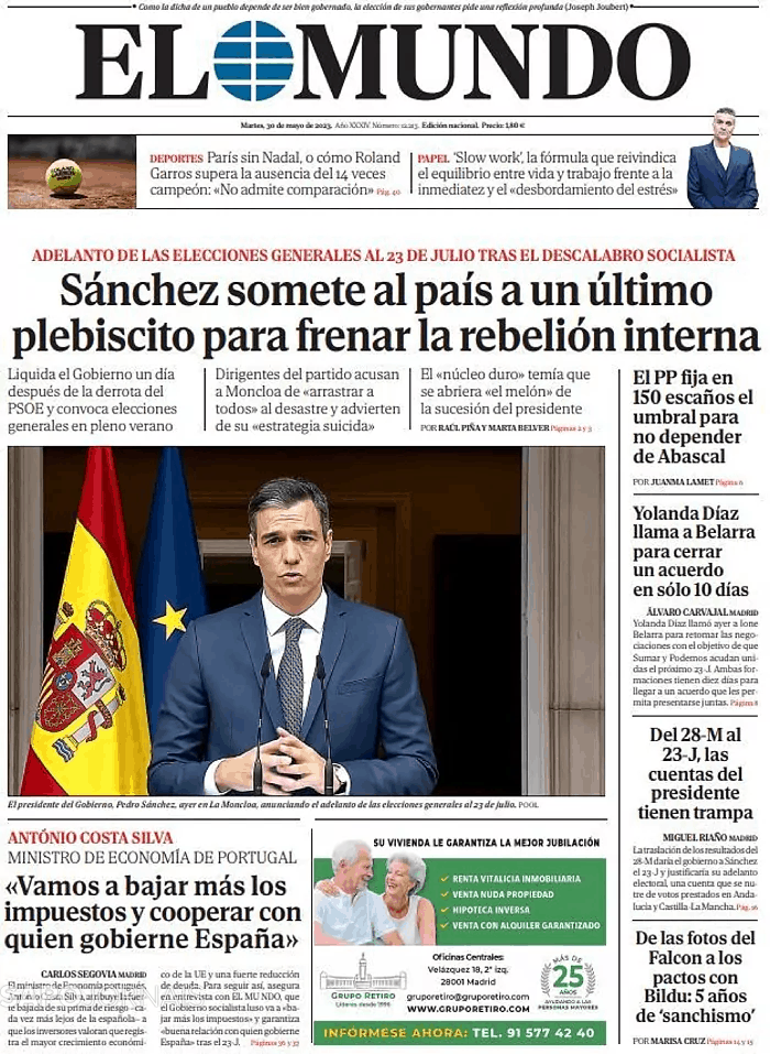 El Mundo (30 mai 2023) - Jornais e Revistas - SAPO.pt - Última hora e ...