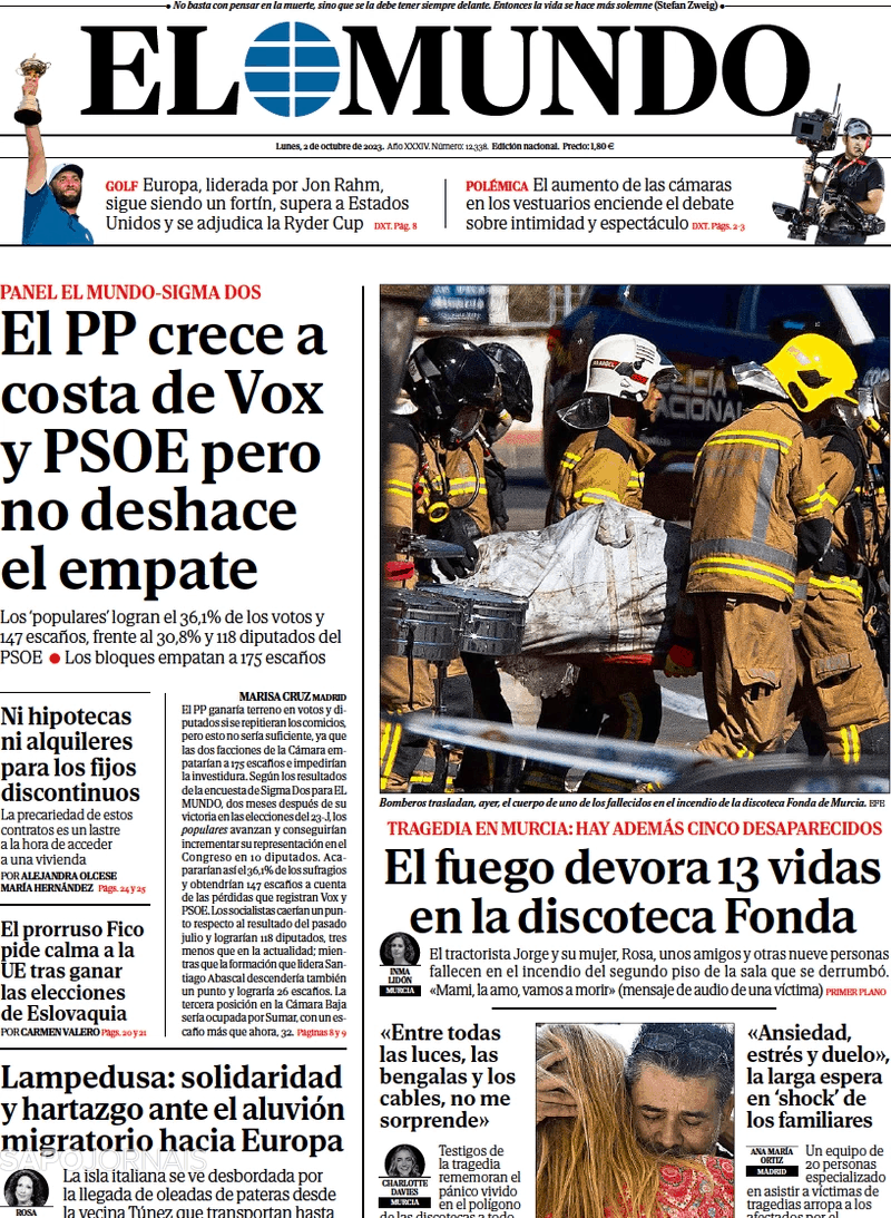 El Mundo (2 out 2023) - Jornais e Revistas - SAPO.pt - Última hora e ...