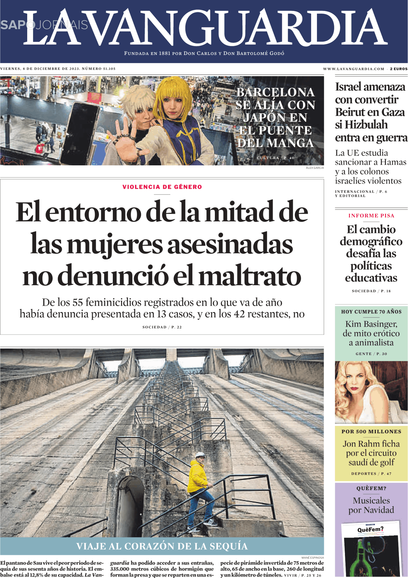 La Vanguardia (8 dez 2023) - Jornais e Revistas - SAPO.pt - Última hora ...