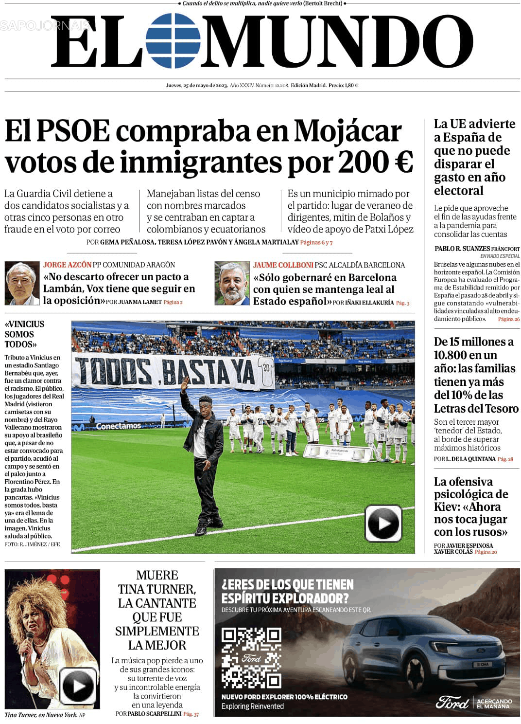 El Mundo (25 mai 2023) - Jornais e Revistas - SAPO.pt - Última hora e ...