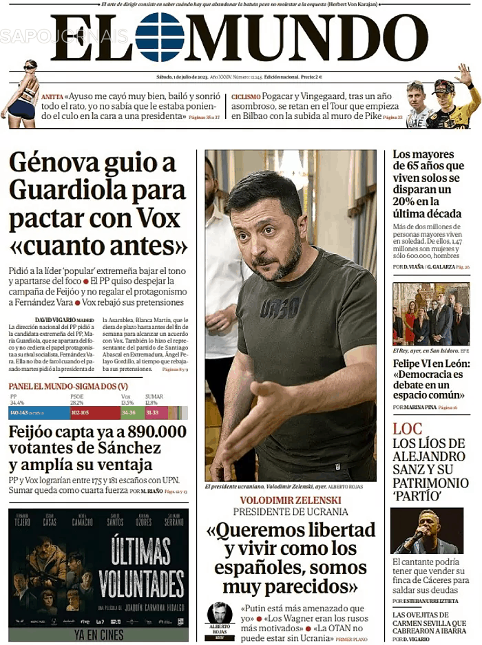 El Mundo (1 jul 2023) - Jornais e Revistas - SAPO.pt - Última hora e ...