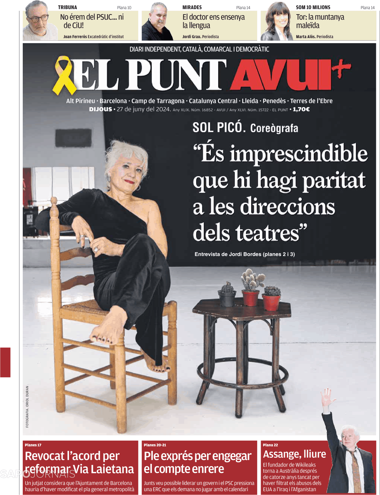 El Punt Avui | Nacional (27 jun 2024) - Jornais e Revistas - SAPO.pt ...