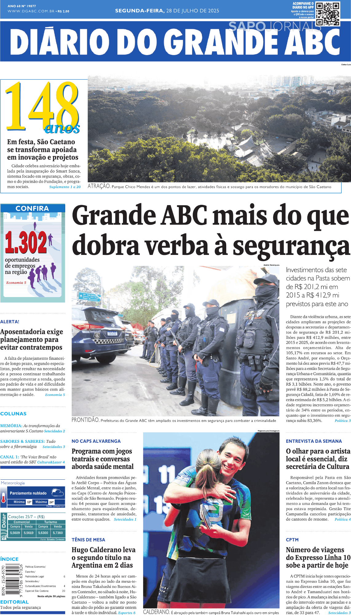 Diário do Grande ABC (28 jul 2025) - Jornais e Revistas - SAPO.pt ...