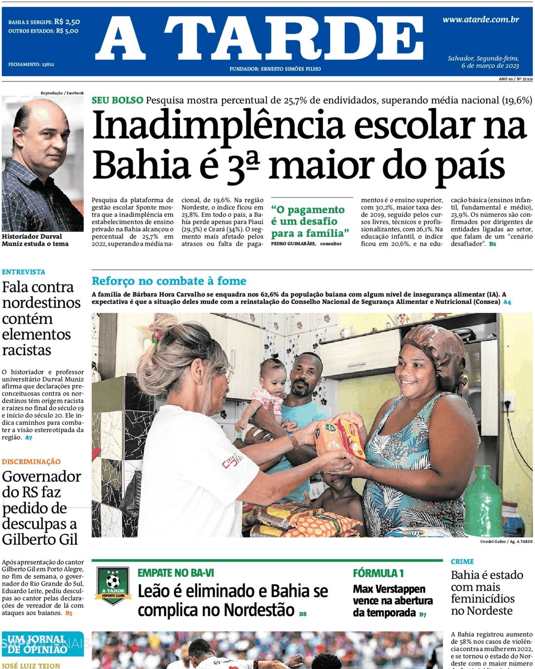 A Tarde (6 mar 2023) - Jornais e Revistas - SAPO.pt - Última hora e ...