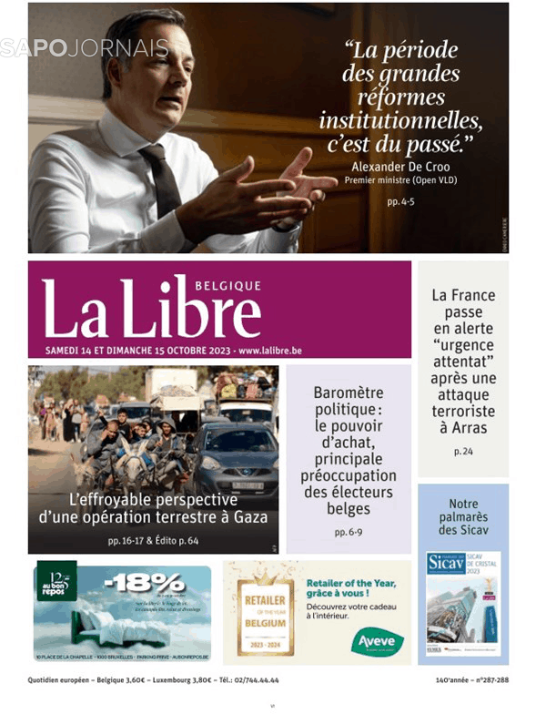La Libre Belgique (14 out 2023) - Jornais e Revistas - SAPO.pt - Última ...