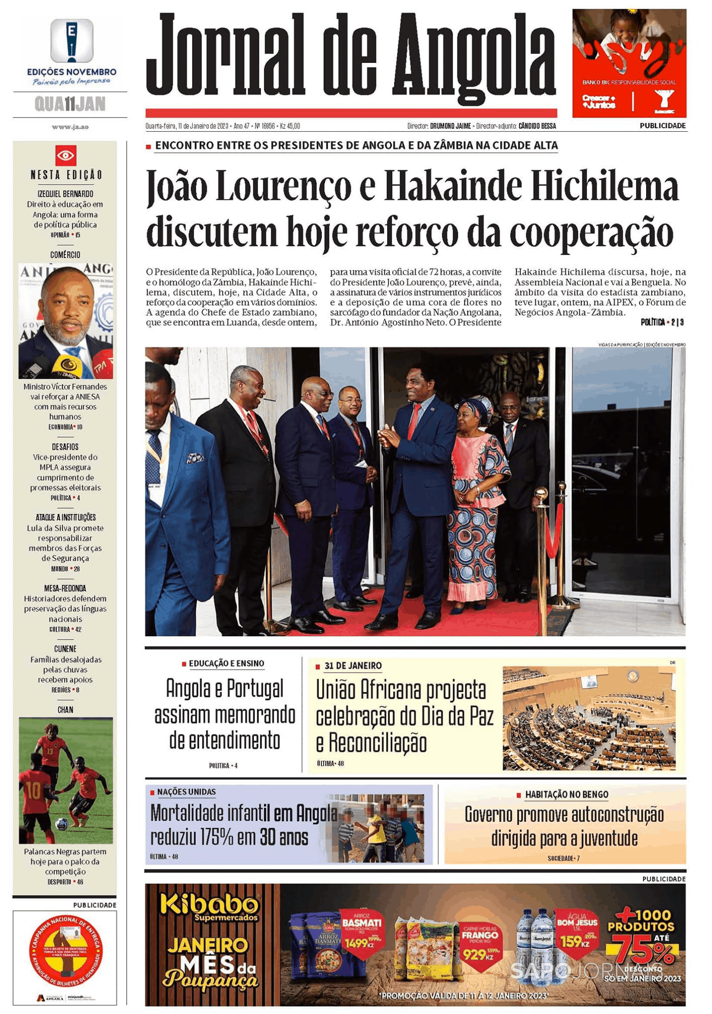 Jornal de Angola (11 jan 2023) - Jornais e Revistas - SAPO.pt - Última ...