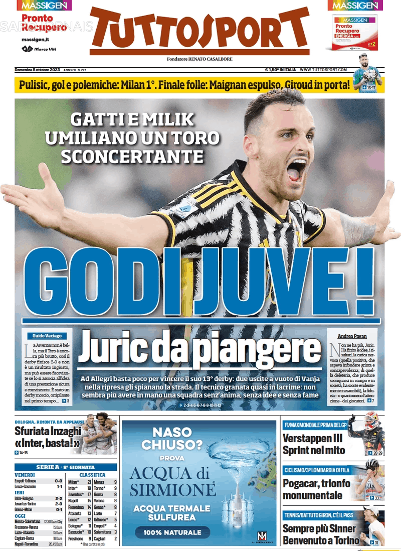 Tuttosport (8 out 2023) - Jornais e Revistas - SAPO.pt - Última hora e ...