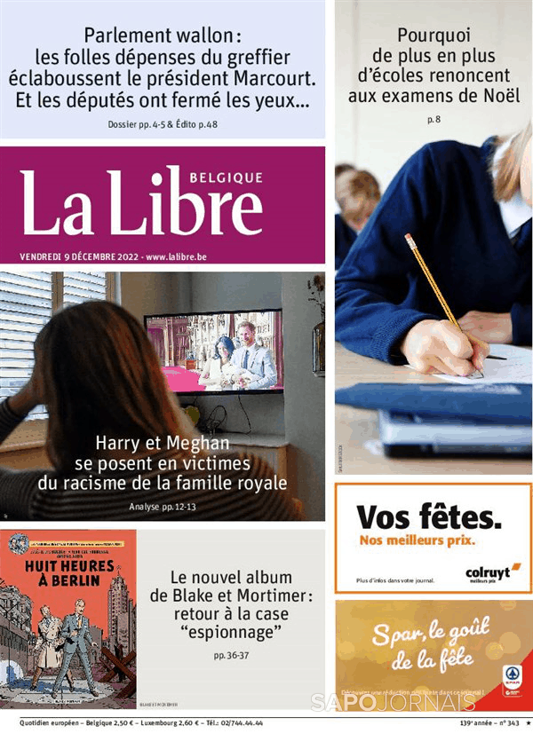La Libre Belgique (9 dez 2022) - Jornais e Revistas - SAPO.pt - Última ...
