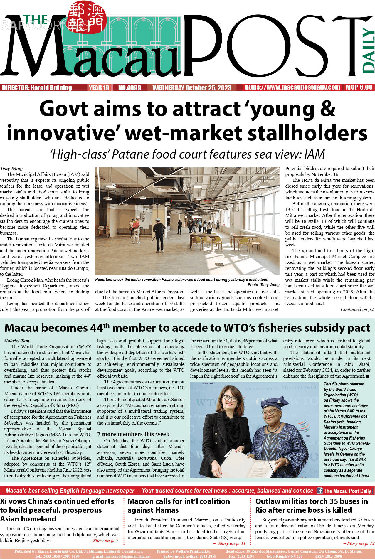 The Macau Post Daily (25 out 2023) - Jornais e Revistas - SAPO.pt ...