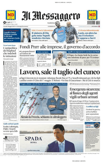Il Messaggero (1 mai 2023) - Jornais e Revistas - SAPO.pt - Última hora ...