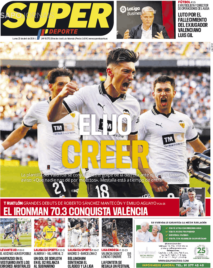 Super Deporte (22 abr 2024) - Jornais e Revistas - SAPO.pt - Última ...