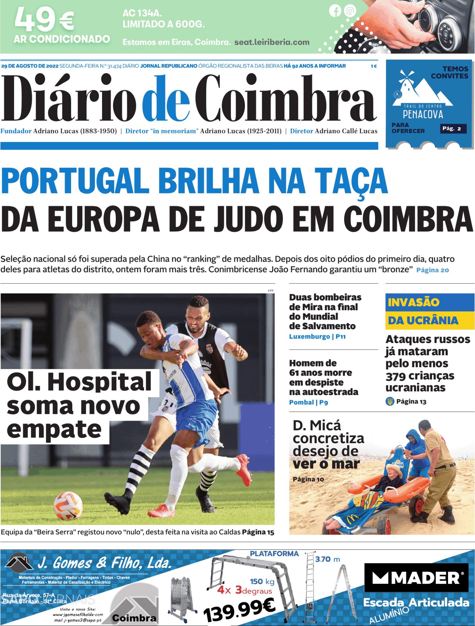 Diário de Coimbra (29 ago 2022) - Jornais e Revistas - SAPO.pt - Última hora e notícias de hoje ...