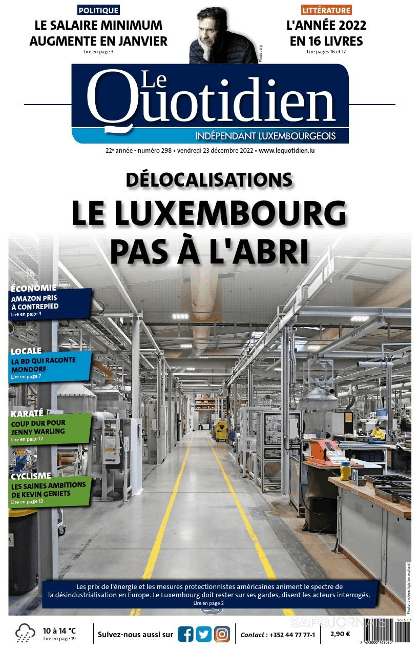 Le Quotidien (23 dez 2022) - Jornais e Revistas - SAPO.pt - Última hora ...