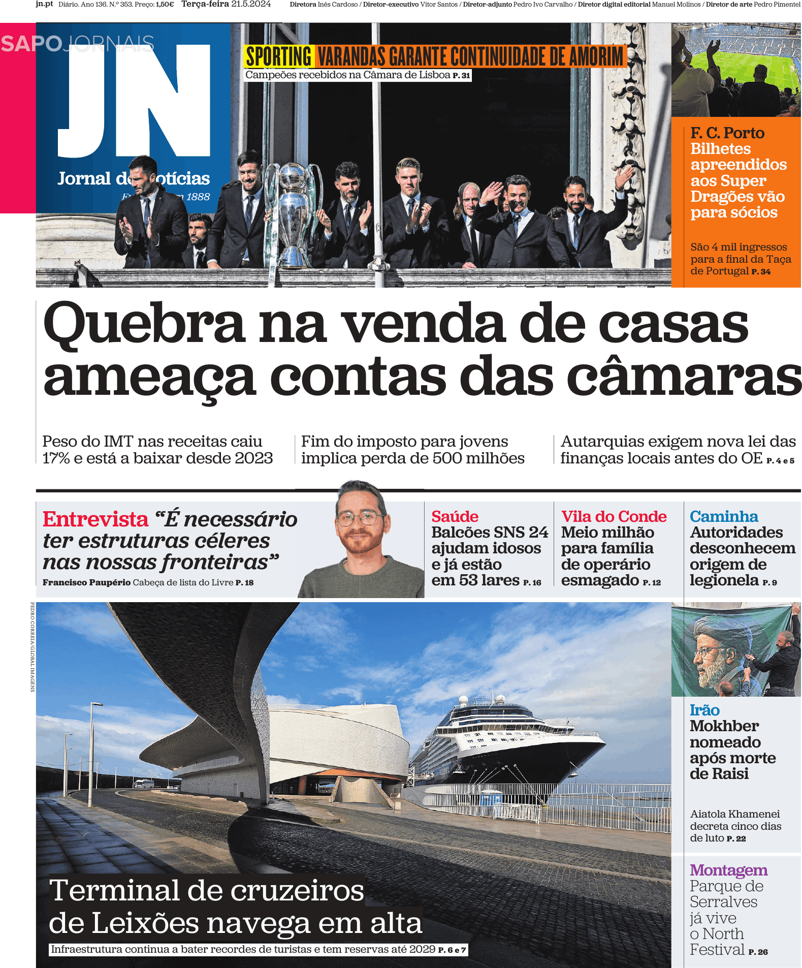 Jornal de Notícias (21 mai 2024) - Jornais e Revistas - SAPO.pt ...