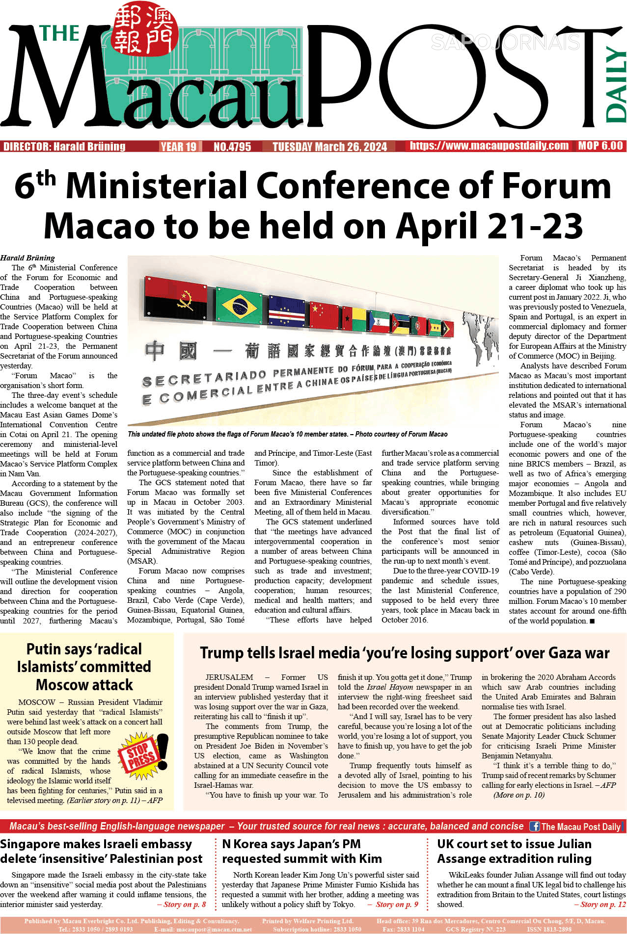 The Macau Post Daily (26 mar 2024) - Jornais e Revistas - SAPO.pt ...