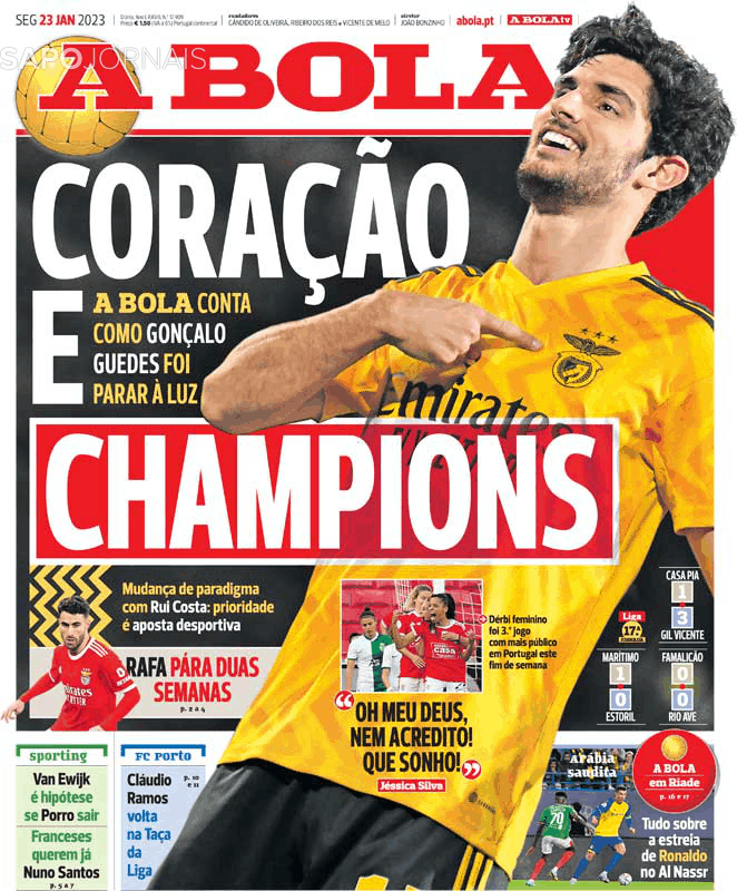A Bola (23 jan 2023) - Jornais e Revistas - SAPO.pt - Última hora e ...