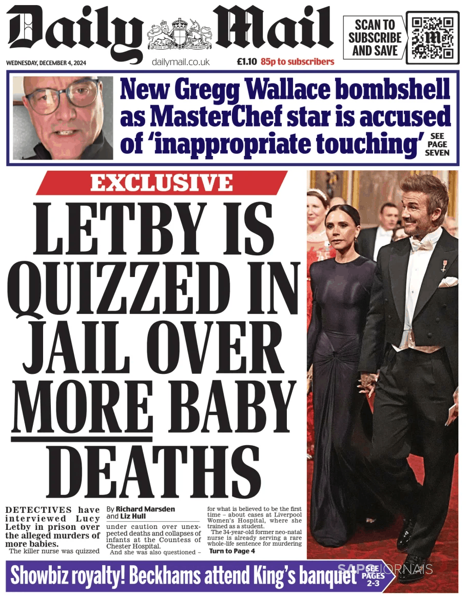 Daily Mail (4 dez 2024) - Jornais e Revistas - SAPO.pt - Última hora e ...