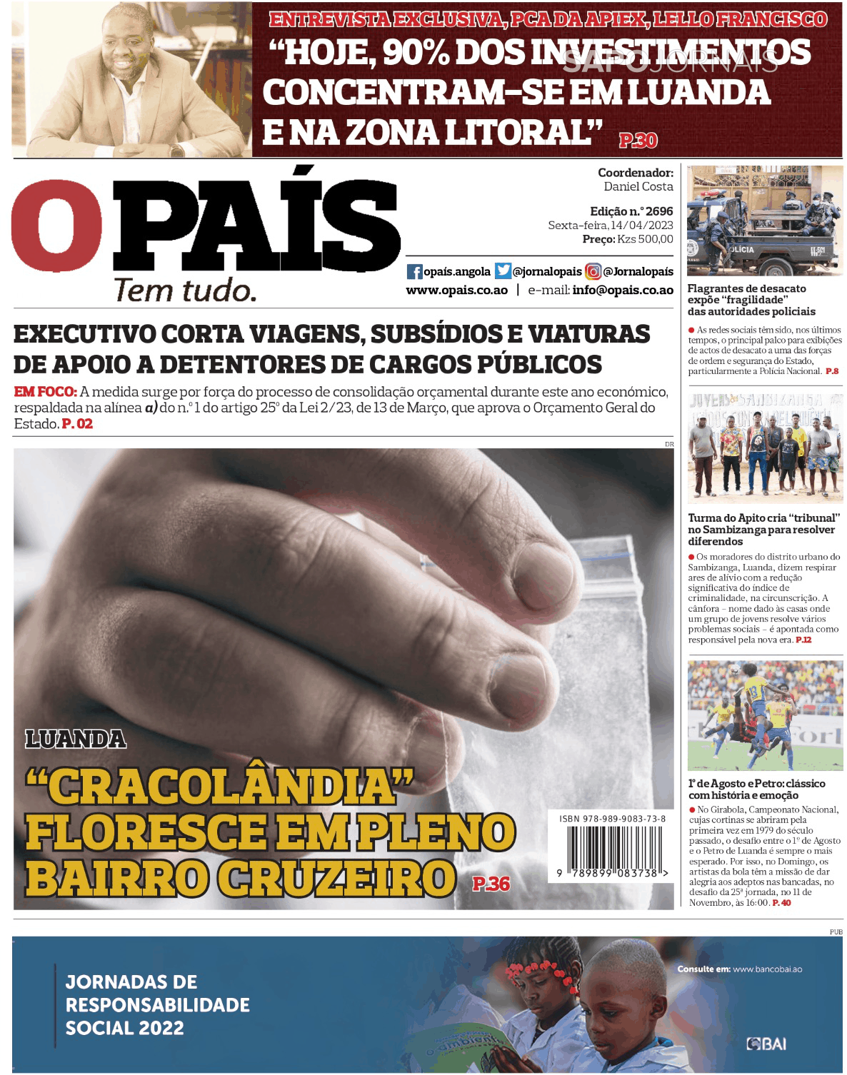O País (14 abr 2023) - Jornais e Revistas - SAPO.pt - Última hora e ...