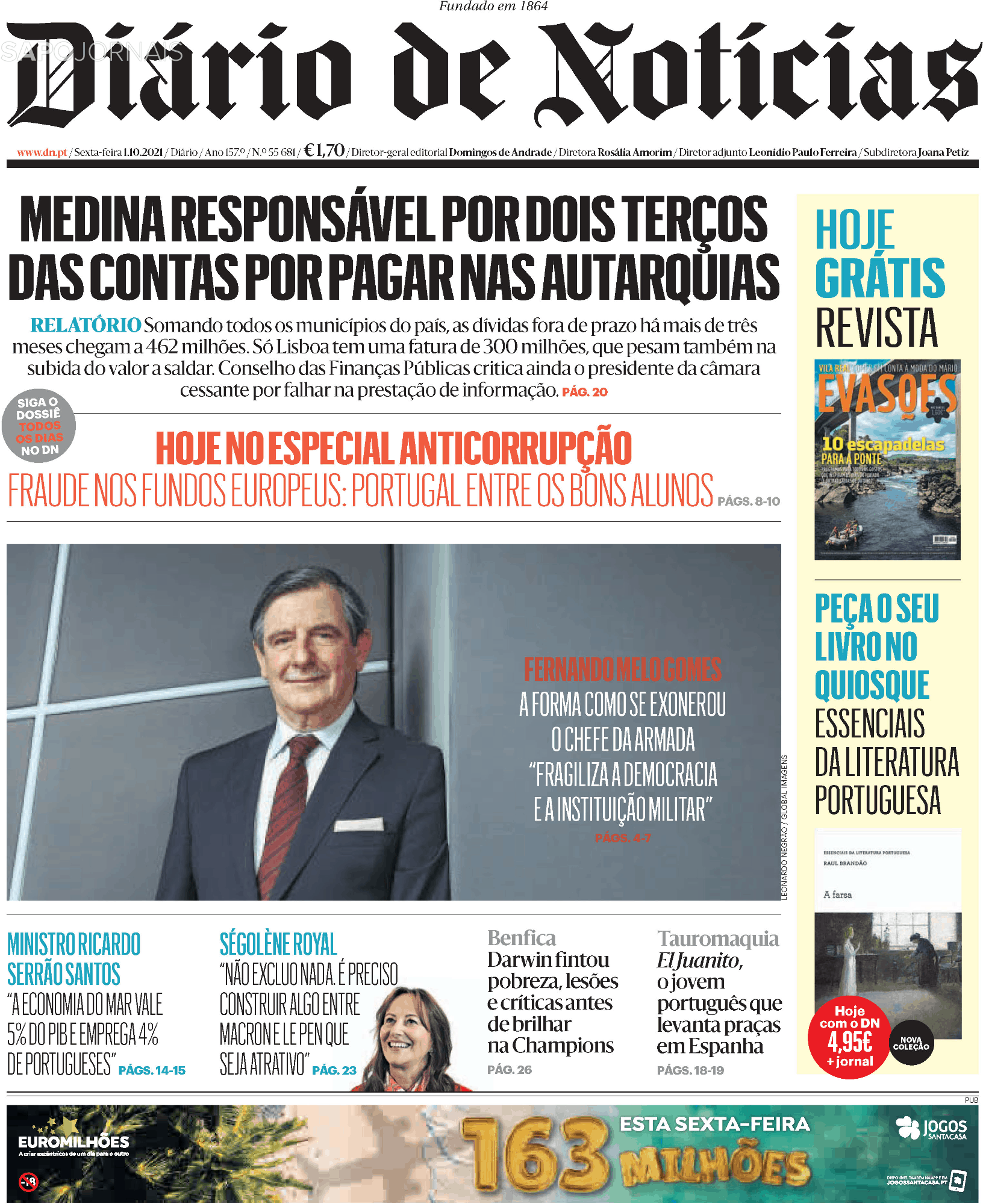Diário de Notícias (1 out 2021) - Jornais e Revistas - SAPO.pt - Última ...