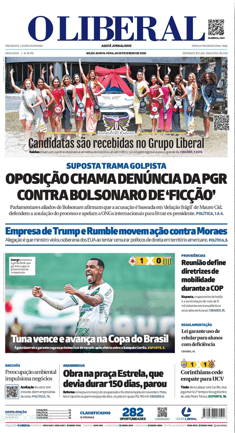 O Liberal (20 fev 2025) - Jornais e Revistas - SAPO.pt - Última hora e notícias de hoje ...