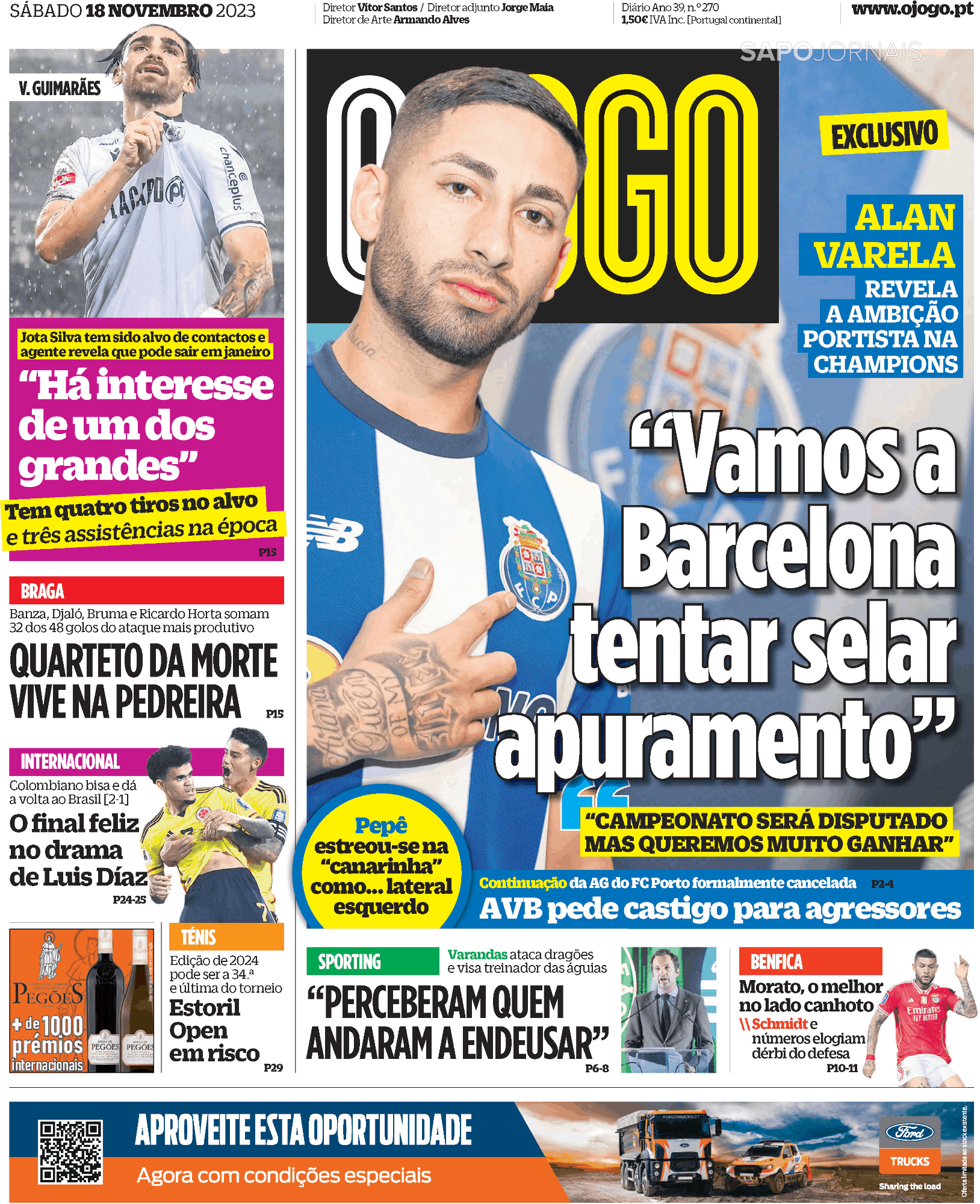 O Jogo (18 nov 2023) - Jornais e Revistas - SAPO.pt - Última hora e ... O Jogo (18 nov 2023) - Jornais e Revistas - SAPO.pt - Última hora e ...