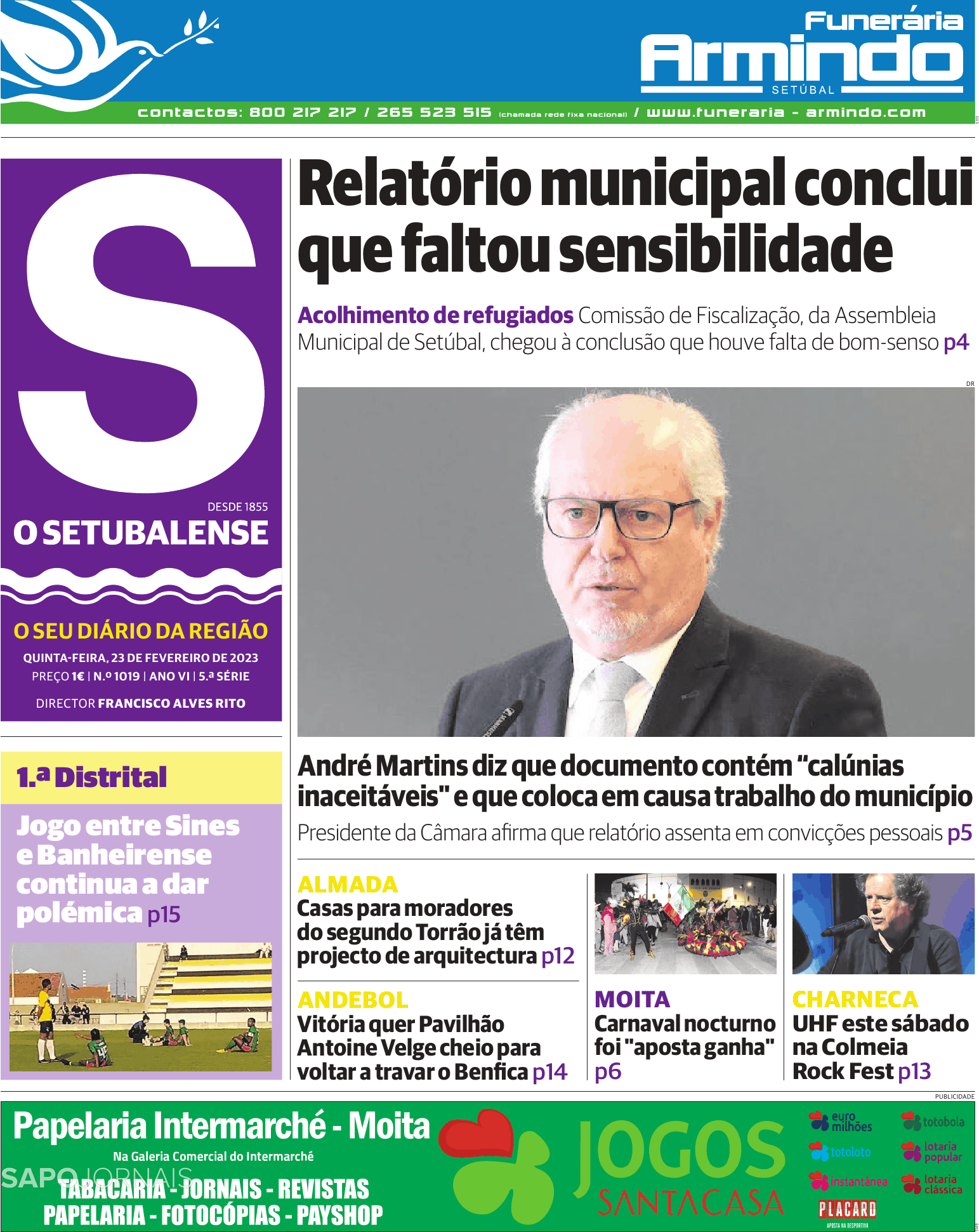 O Setubalense (23 fev 2023) - Jornais e Revistas - SAPO.pt - Última ...