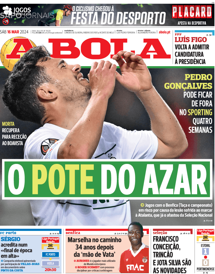 A Bola (16 mar 2024) - Jornais e Revistas - SAPO.pt - Última hora e ...