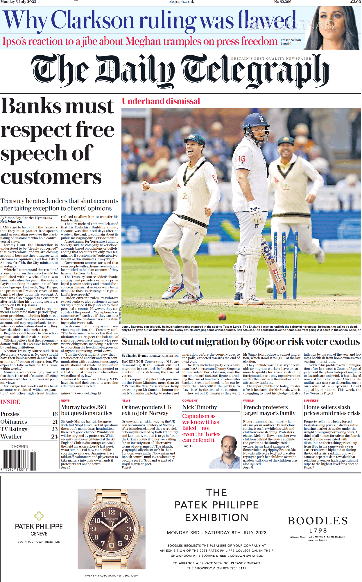 The Daily Telegraph (3 jul 2023) - Jornais e Revistas - SAPO.pt ...