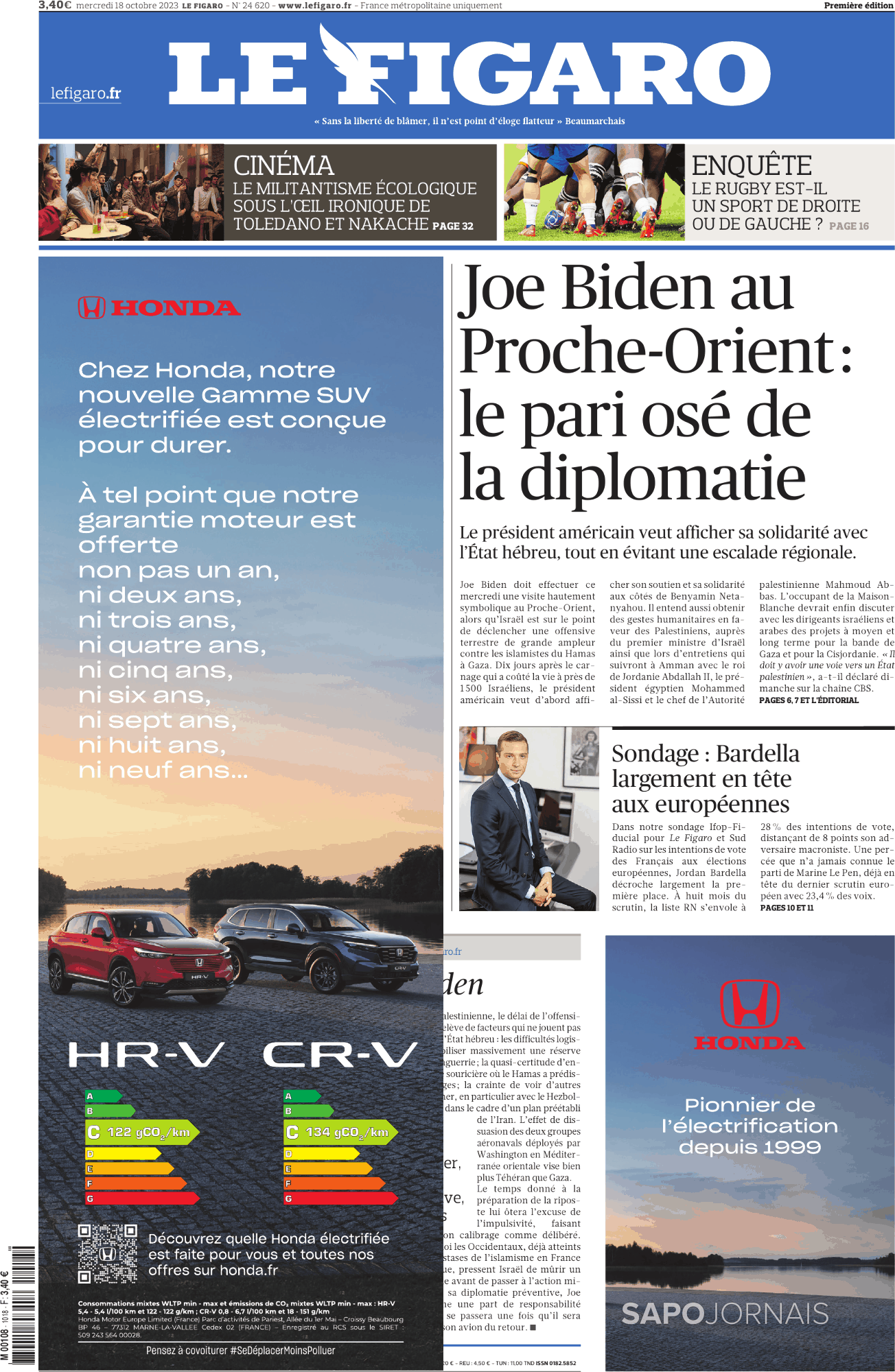 Le Figaro (18 out 2023) - Jornais e Revistas - SAPO.pt - Última hora e ...