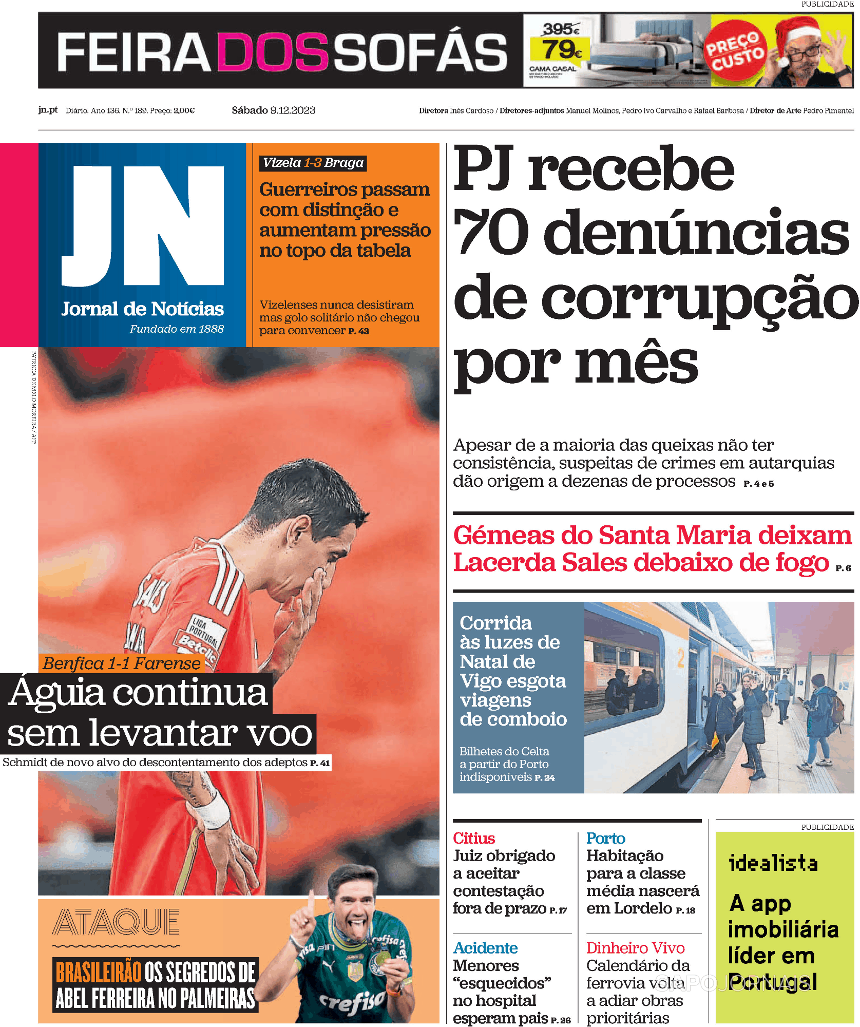 Jornal de Notícias (9 dez 2023) - Jornais e Revistas - SAPO.pt - Última ...