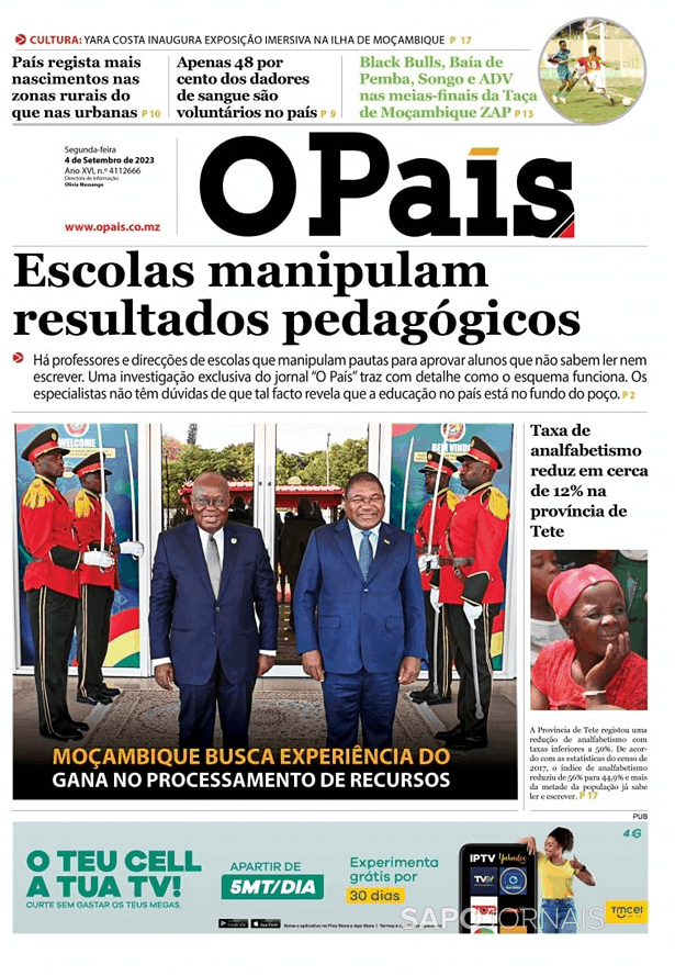 O País (4 set 2023) - Jornais e Revistas - SAPO.pt - Última hora e ...
