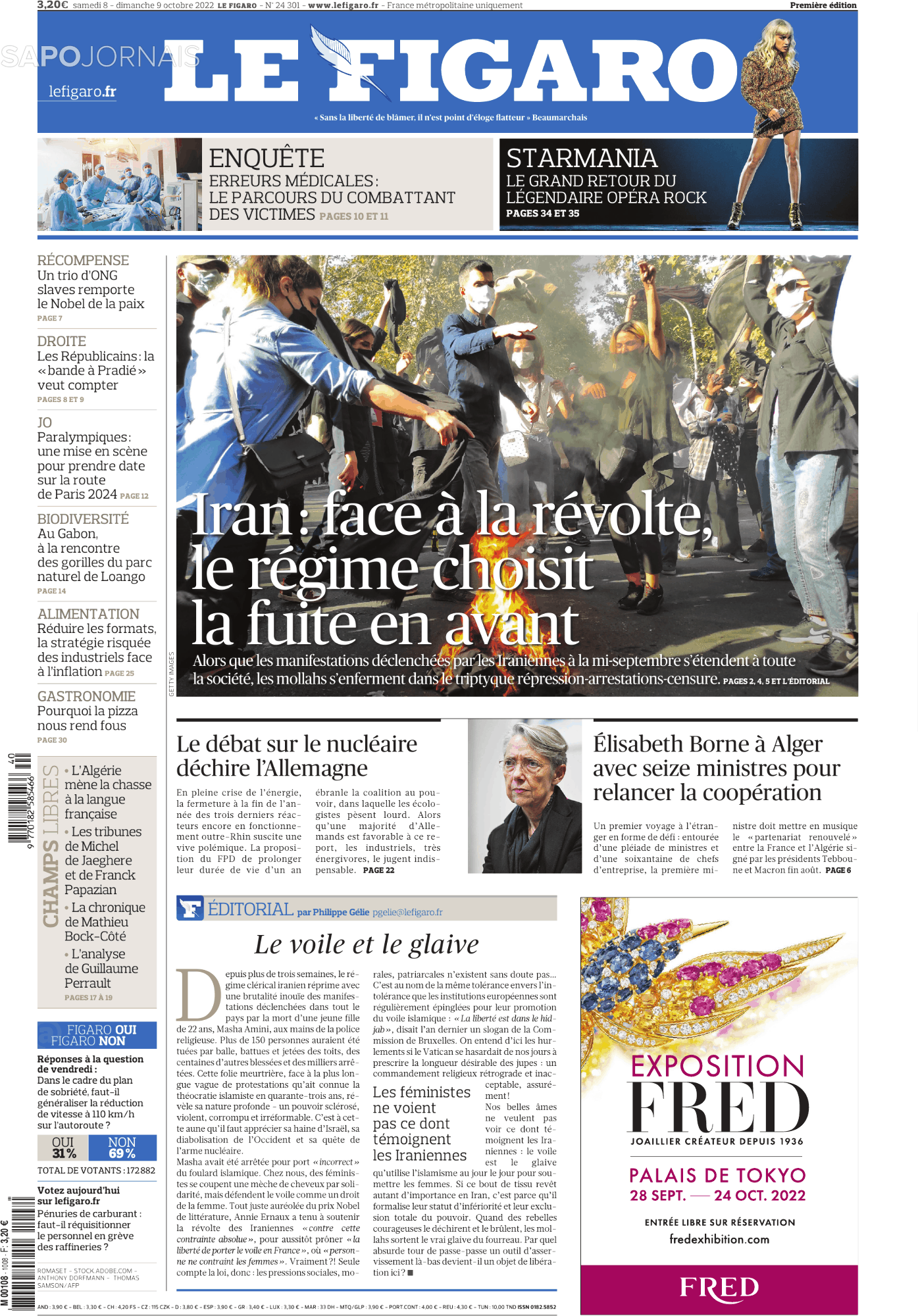 Le Figaro (8 out 2022) - Jornais e Revistas - SAPO.pt - Última hora e ...
