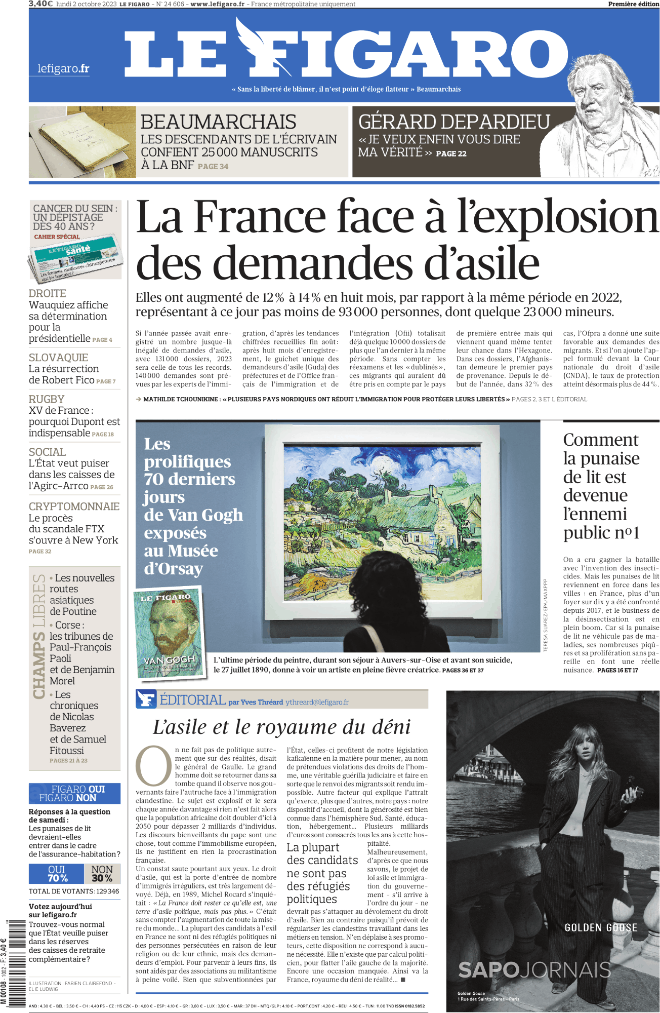 Le Figaro (2 out 2023) - Jornais e Revistas - SAPO.pt - Última hora e ...