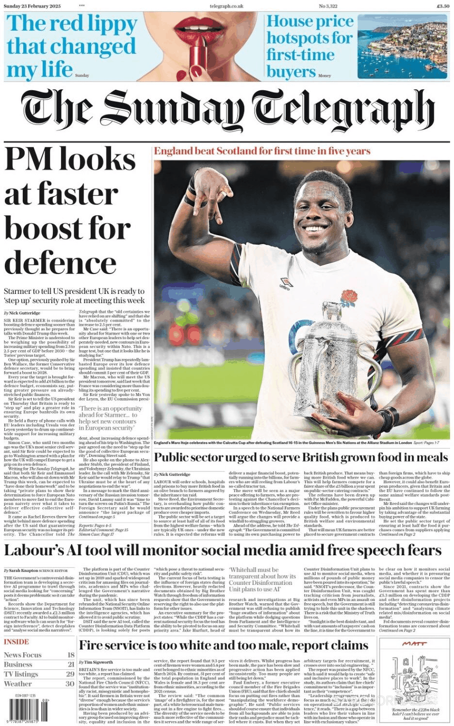 The Daily Telegraph (23 fev 2025) - Jornais e Revistas - SAPO.pt ...