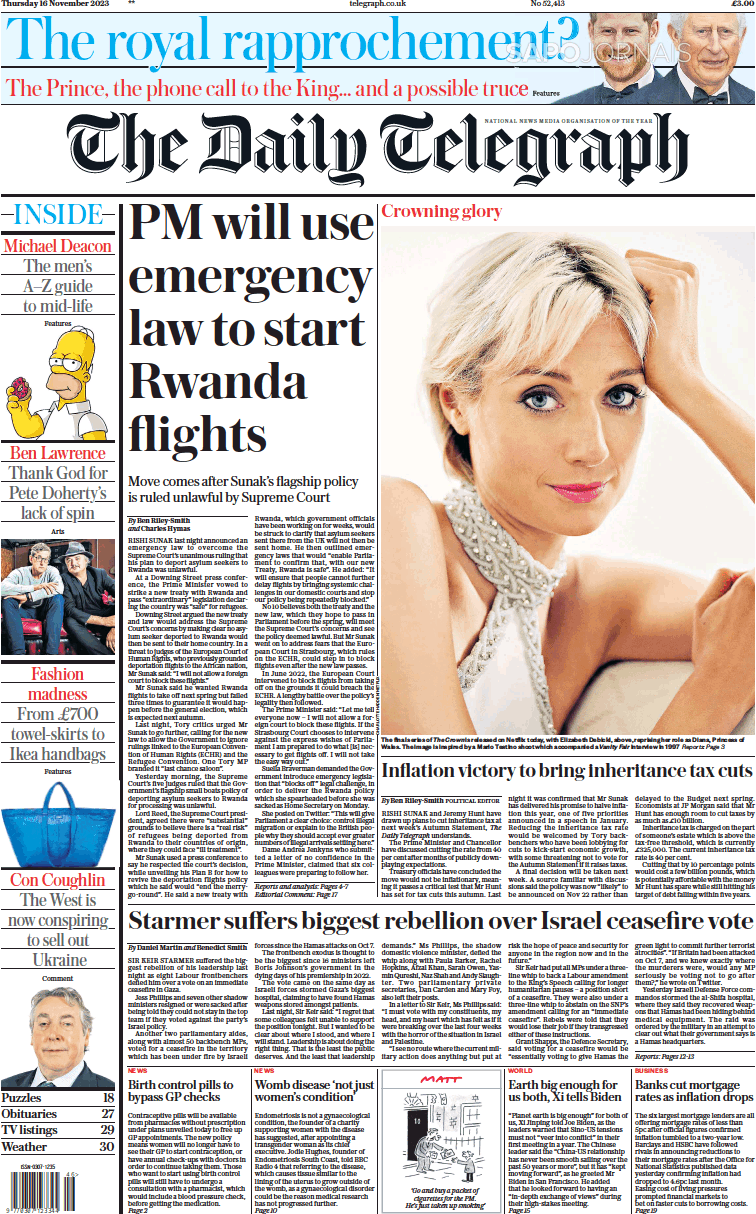 The Daily Telegraph (16 nov 2023) - Jornais e Revistas - SAPO.pt ...