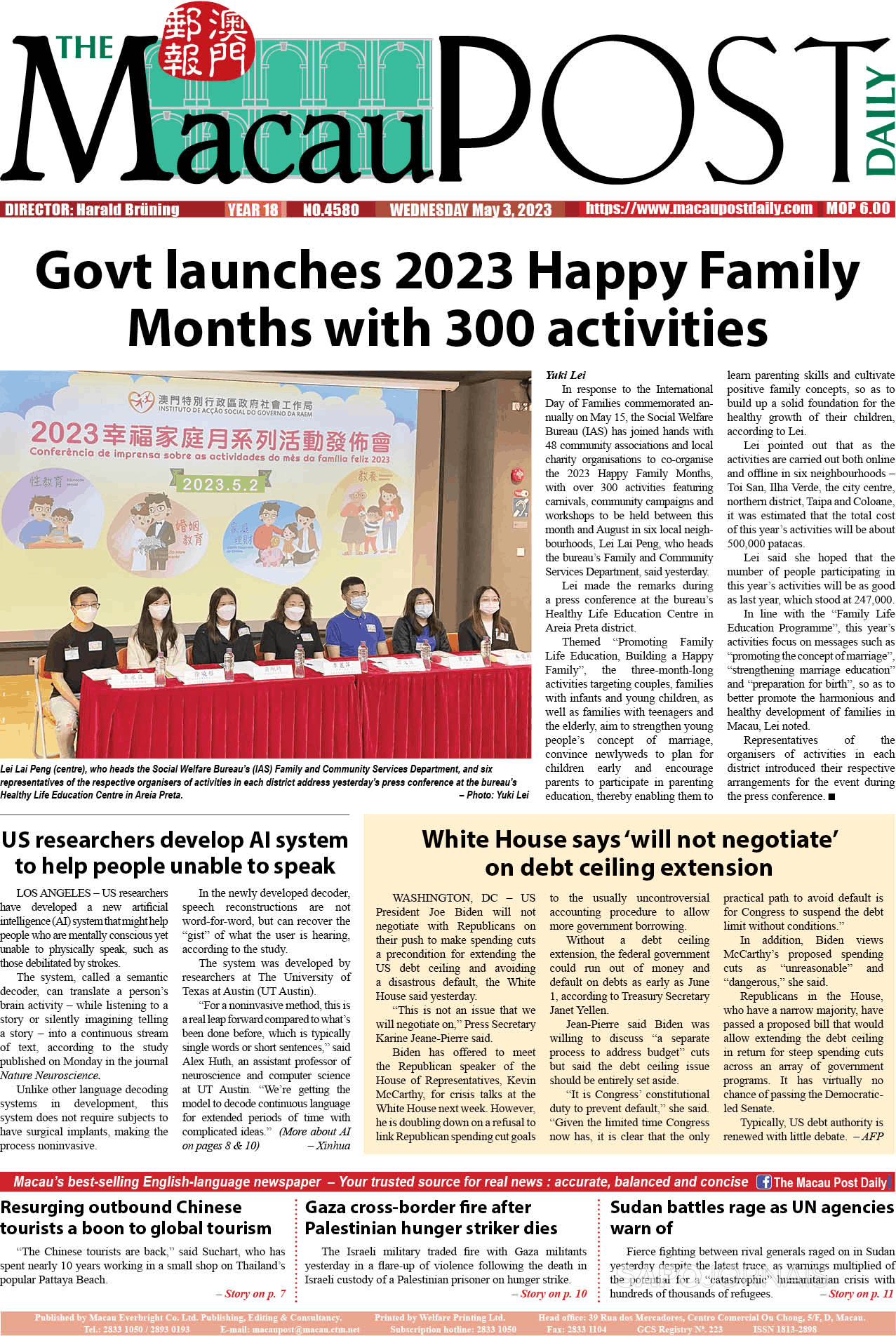 The Macau Post Daily (3 mai 2023) - Jornais e Revistas - SAPO.pt ...