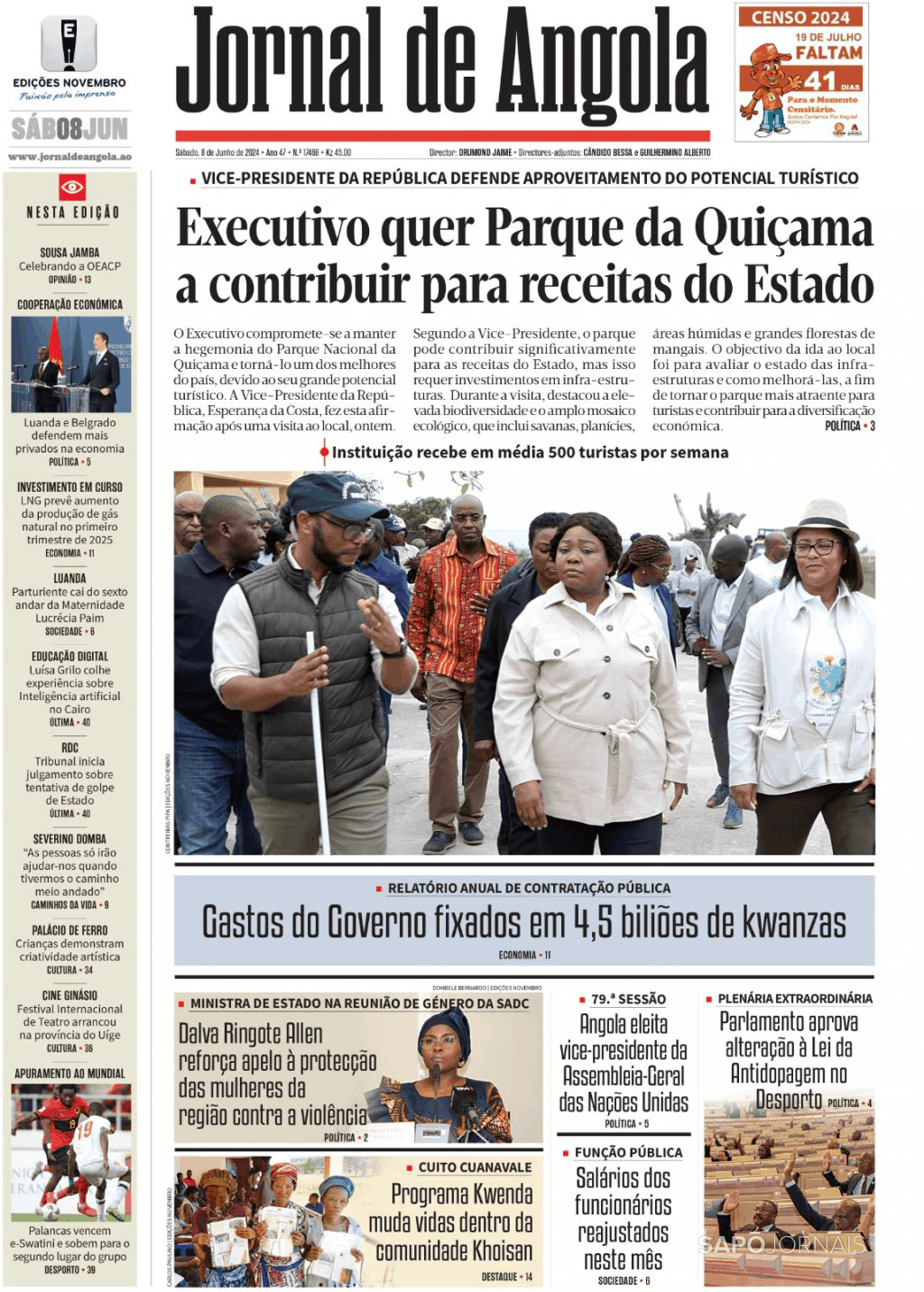 Jornal de Angola (8 jun 2024) - Jornais e Revistas - SAPO.pt - Última ...