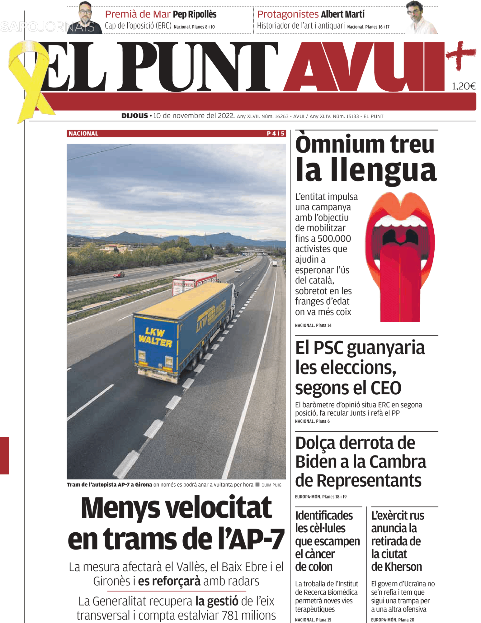El Punt Avui | Edició Catalunya (10 nov 2022) - Jornais e Revistas ...