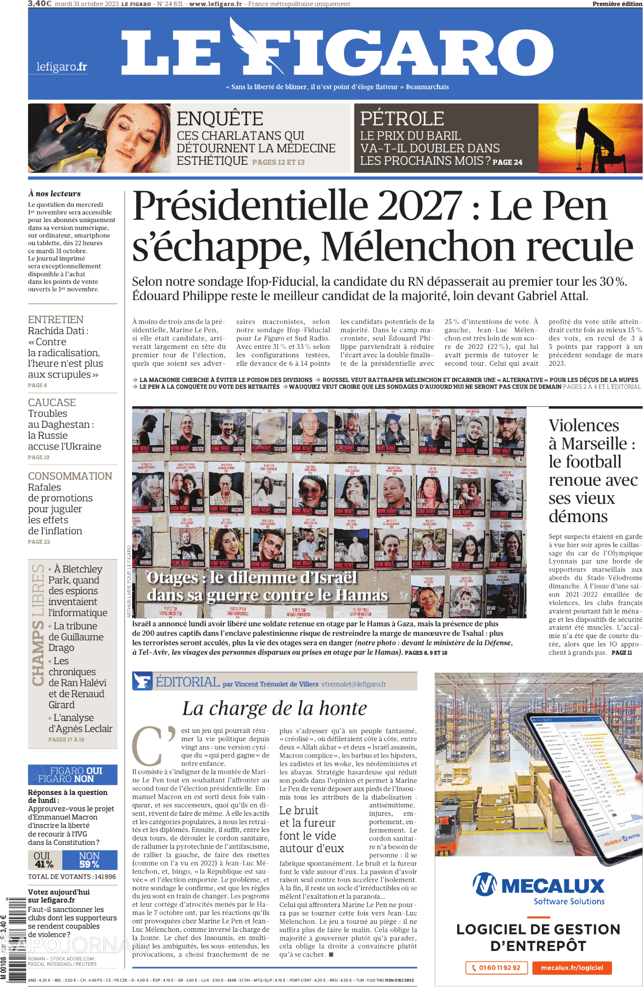 Le Figaro (31 out 2023) - Jornais e Revistas - SAPO.pt - Última hora e ...