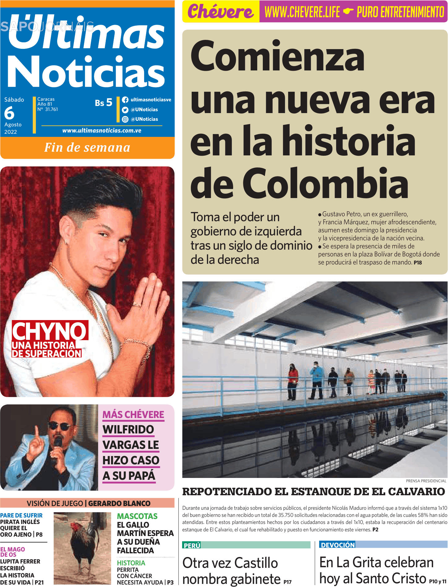 Últimas Noticias (6 ago 2022) - Jornais e Revistas - SAPO.pt - Última ...