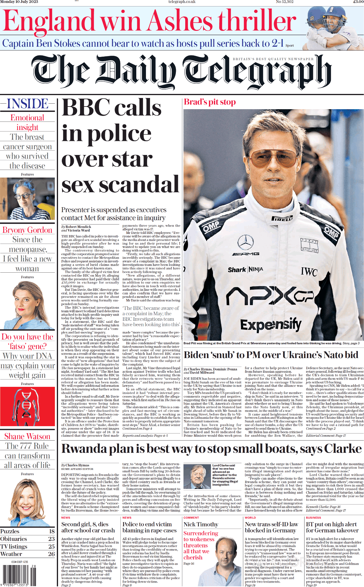 The Daily Telegraph (10 jul 2023) - Jornais e Revistas - SAPO.pt ...