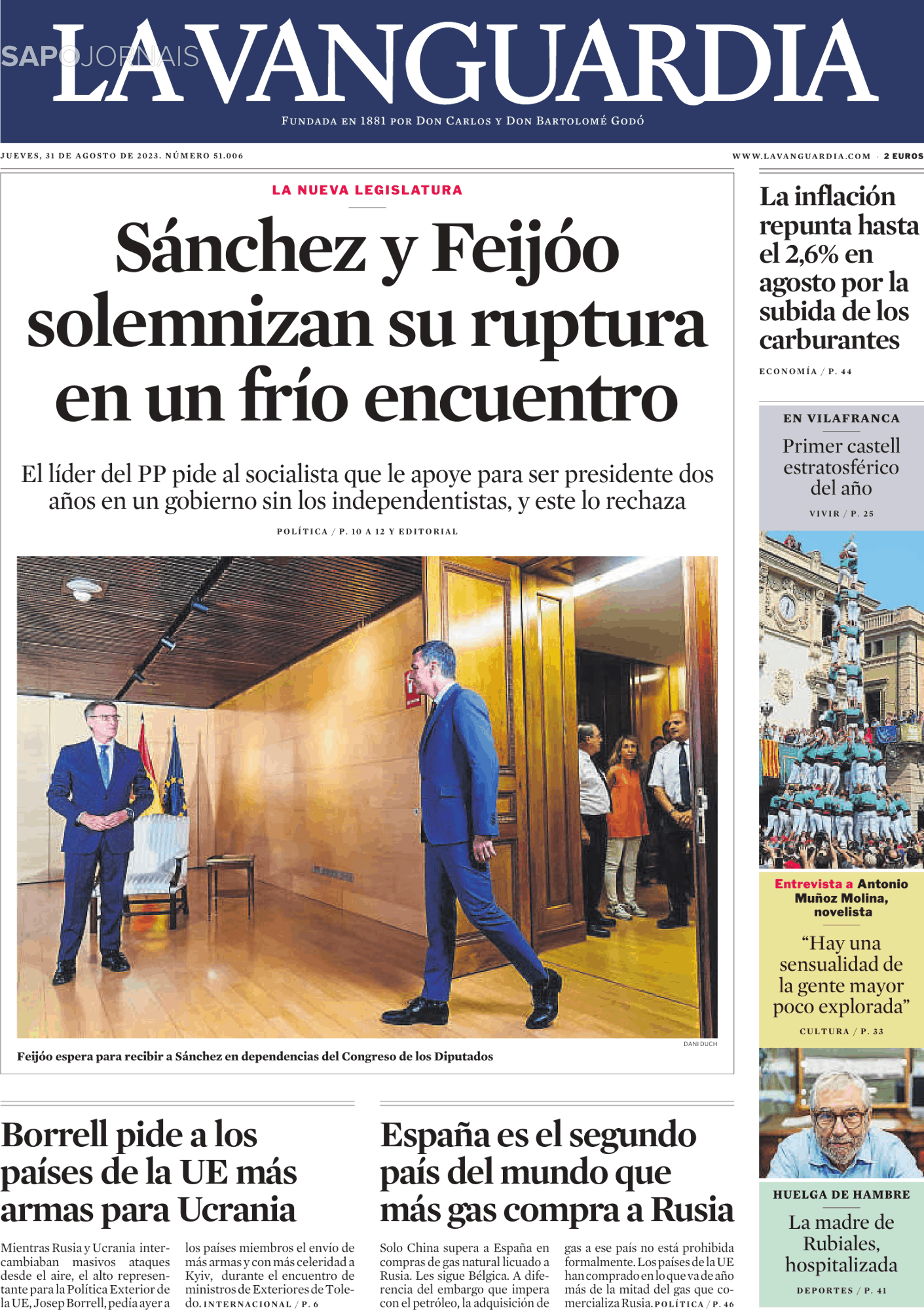 La Vanguardia (31 ago 2023) - Jornais e Revistas - SAPO.pt - Última ...