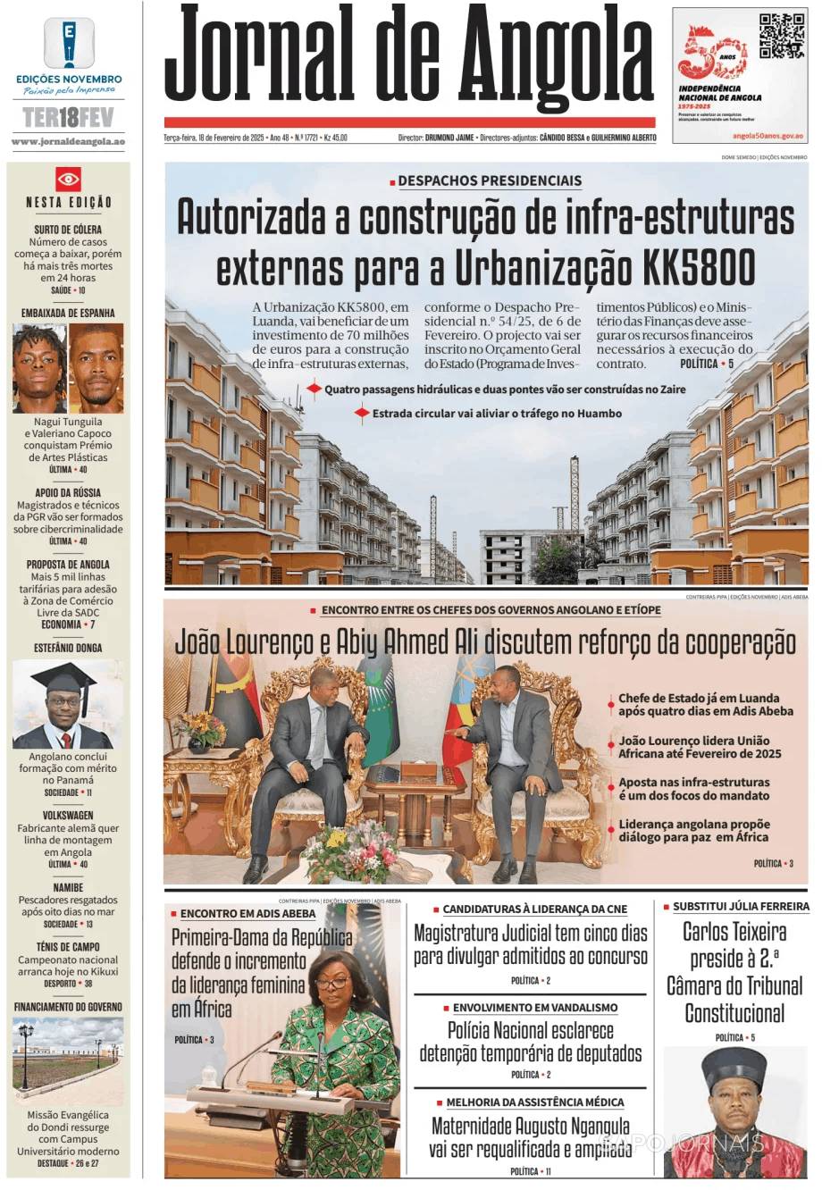 Jornal de Angola (18 fev 2025) - Jornais e Revistas - SAPO.pt - Última ...
