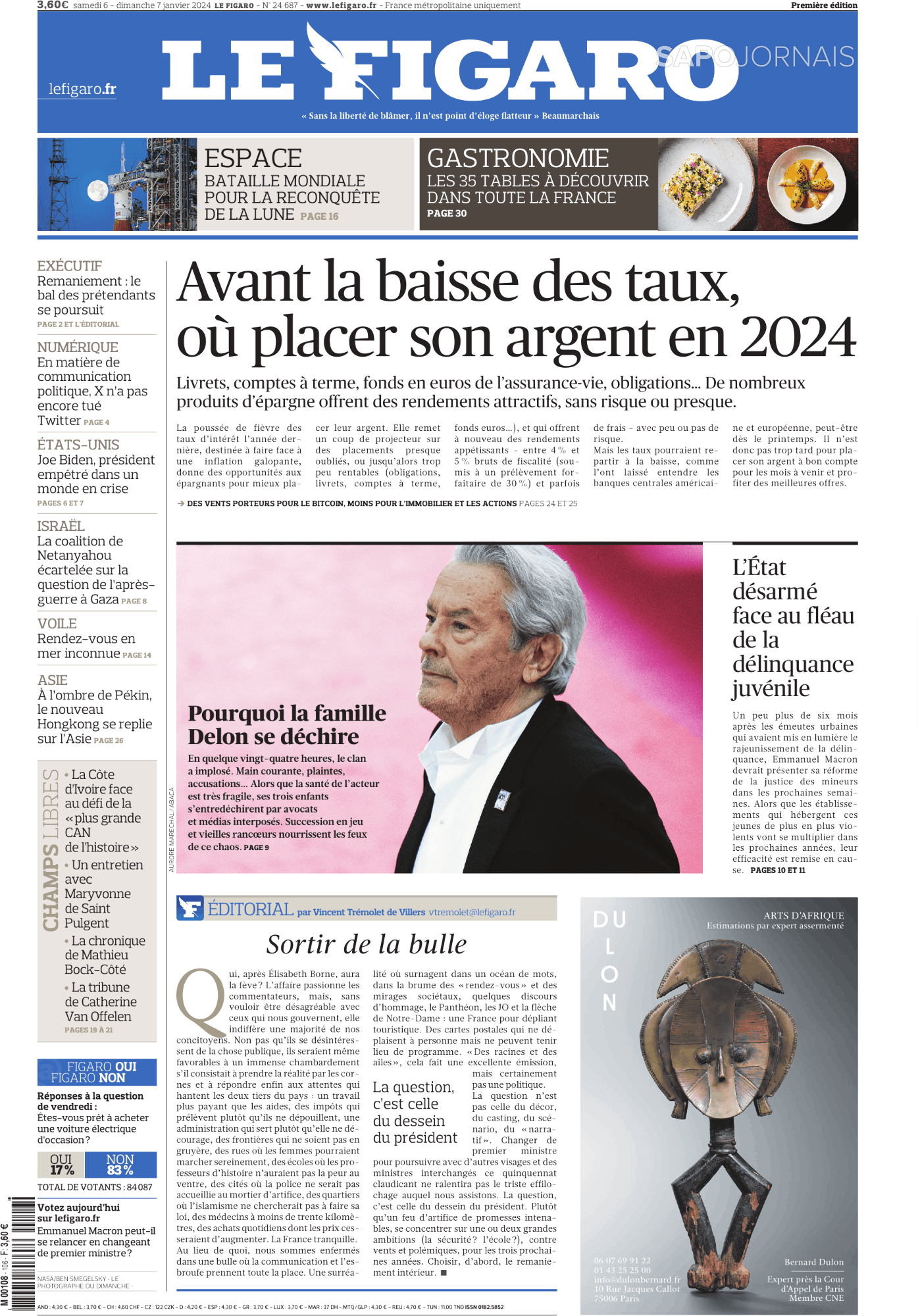 Le Figaro (6 jan 2024) - Jornais e Revistas - SAPO.pt - Última hora e ...
